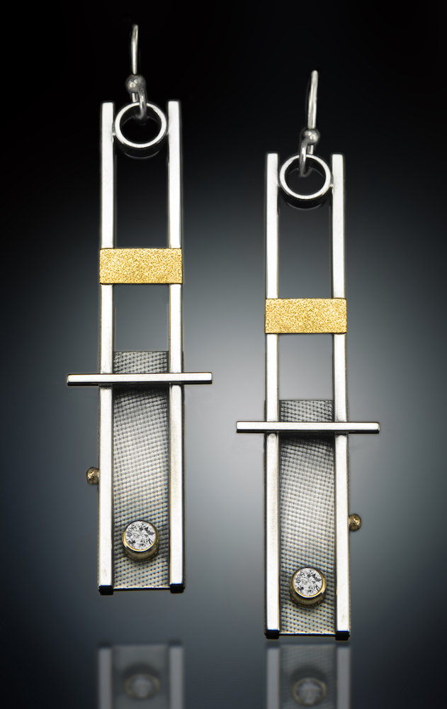 Ladder Earrings by Michele LeVett (Gold, Silver & Stone Earrings ...