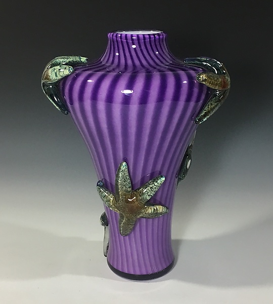 Amethyst Sunken Sea Vessel by John Gibbons (Art Glass Vase) | Artful Home