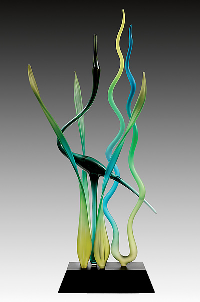 Great Blue Heron by Bryan Randa (Art Glass Sculpture) | Artful Home