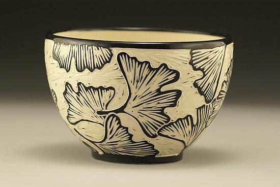 Ginkgo Bowl by Jennifer Falter (Ceramic Bowl) | Artful Home