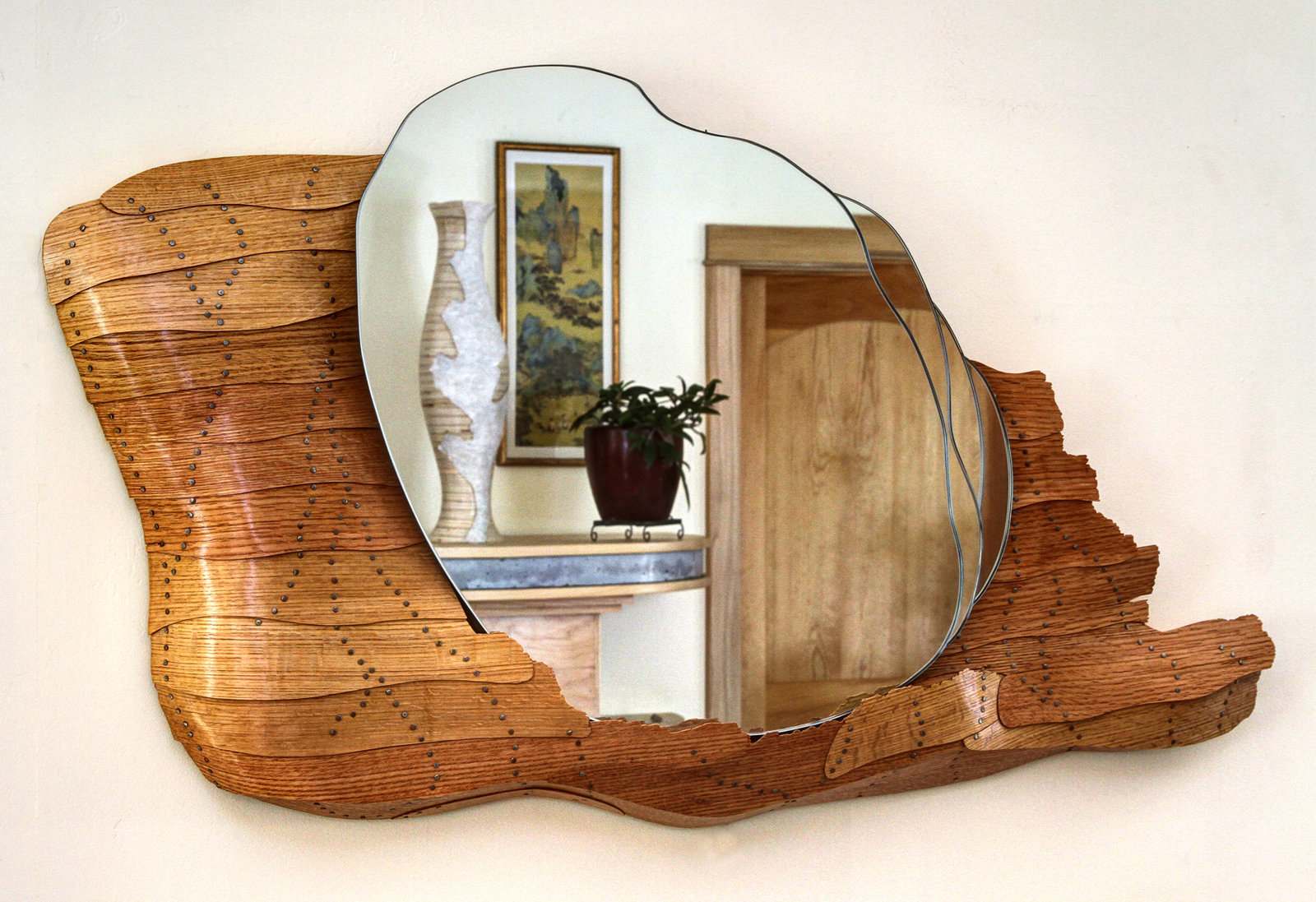 Contours Mirror by Aaron Laux (Wood Mirror) | Artful Home